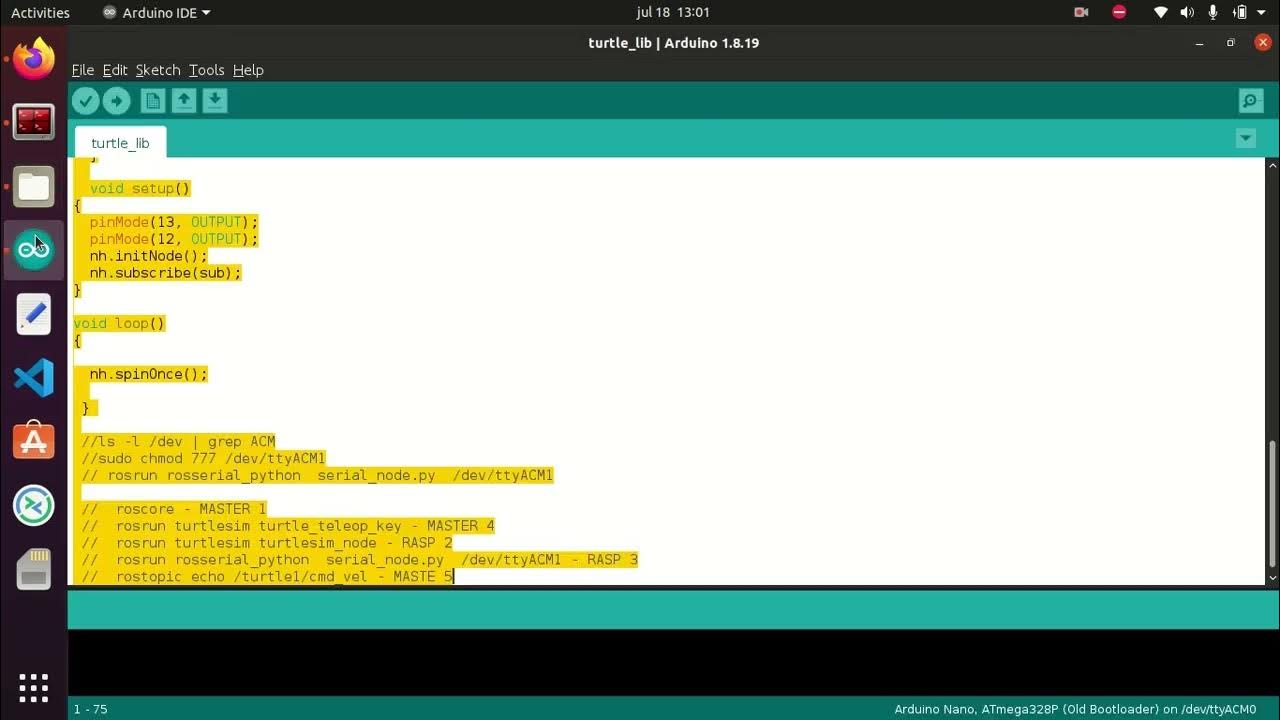ROSSERIAL CON ARDUINO | CONECTAR ARDUINO CON ROS | NOETIC 20.04 | TURTLESIM, TURTLESIM TELEOP ...