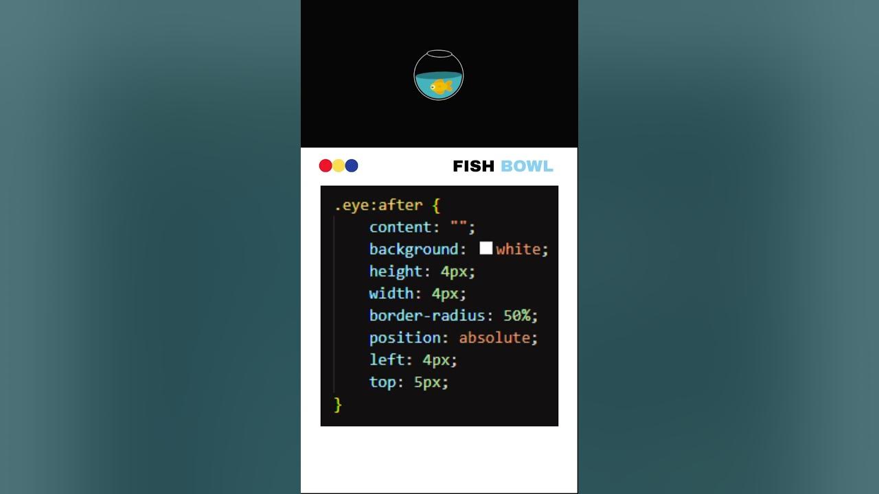Fish Bowl | Html Css #coding #animation #art #programming - YouTube