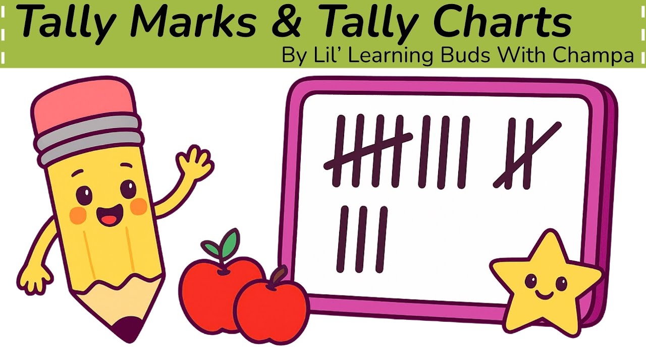 🟢 Tally Marks & How to create Tally Charts for KIDS - EASY Math Lesson ...