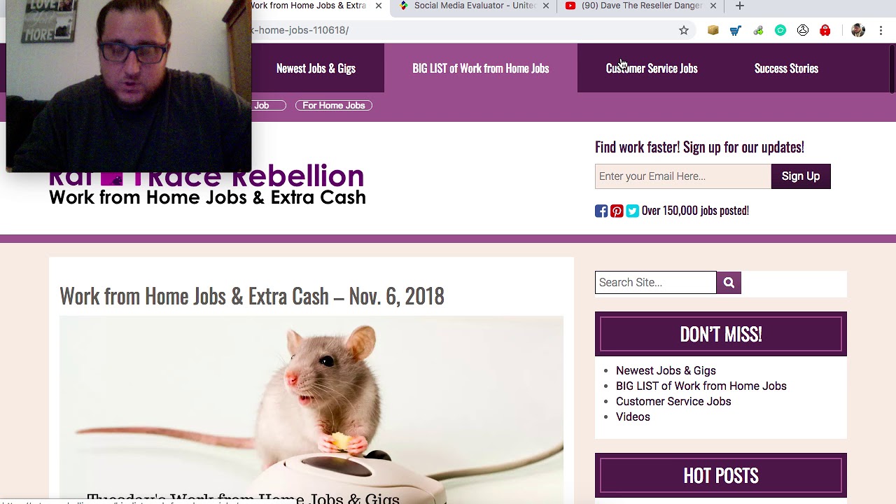 Work From Home - Rat Race Rebellion: Real Jobs Real Money No Scams ...