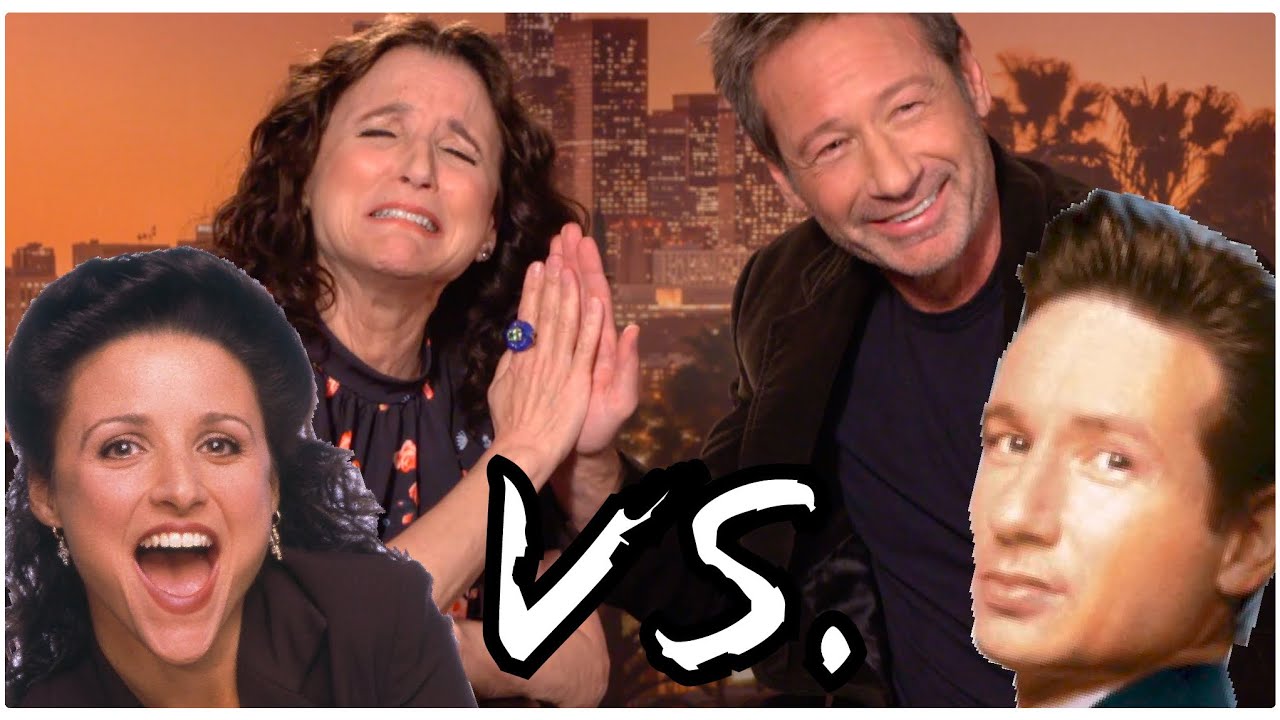 SEINFELD VS. THE X-FILES! Julia Louis-Dreyfus and David Duchovny Fight ...