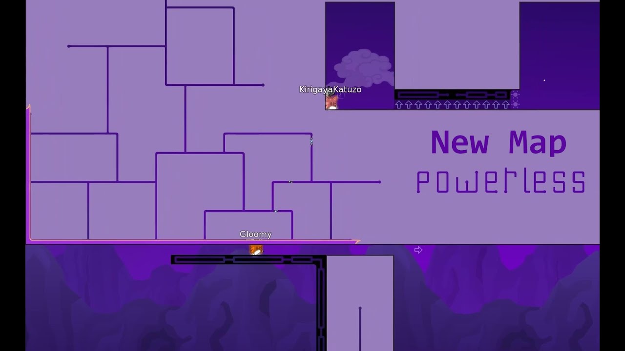 DDNet/Teeworlds - New map "powerless" - YouTube