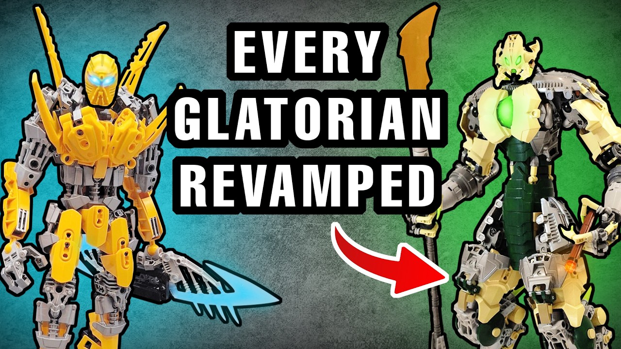 Every LEGO Bionicle GLATORIAN Built Better - YouTube