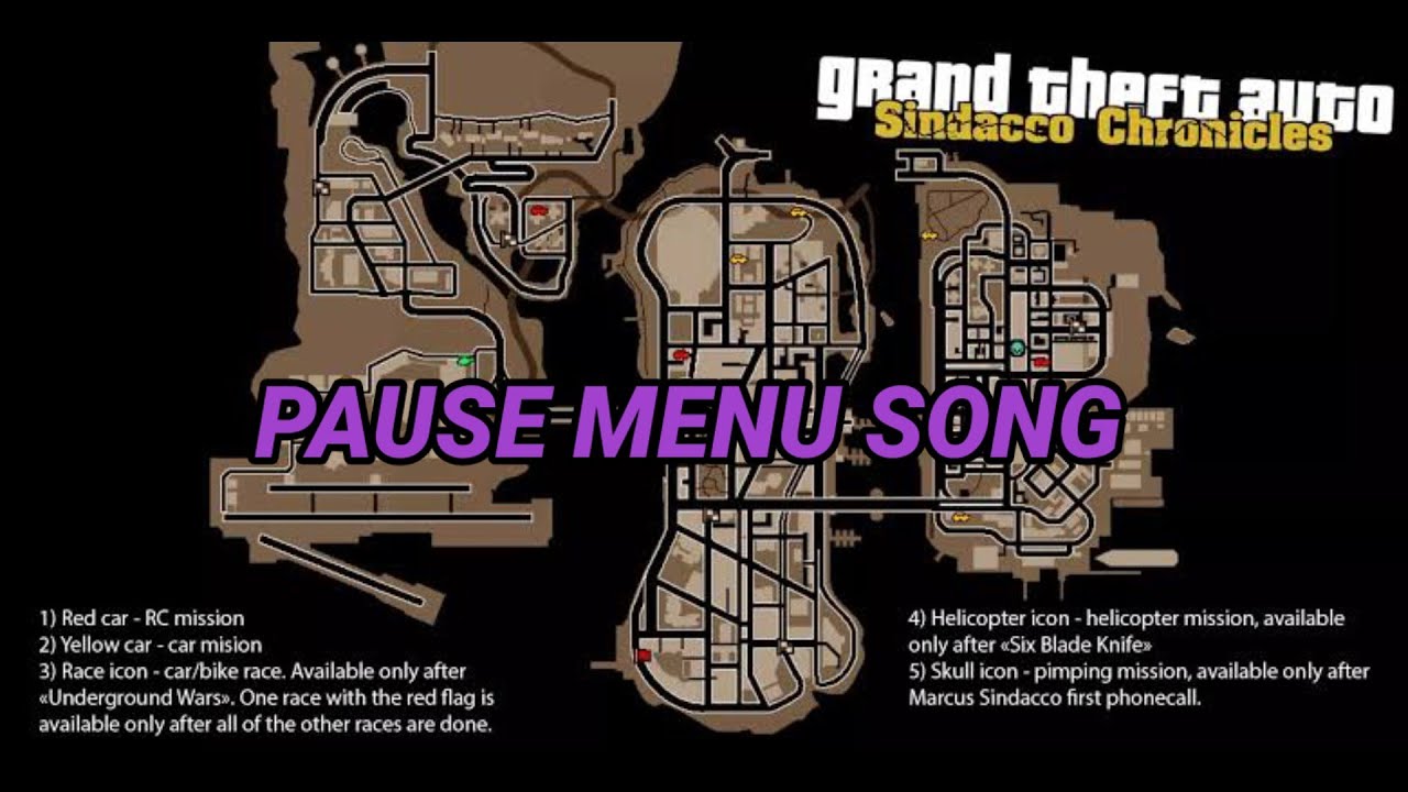 Grand Theft Auto Sindacco Chronicles Pause Menu Theme - YouTube