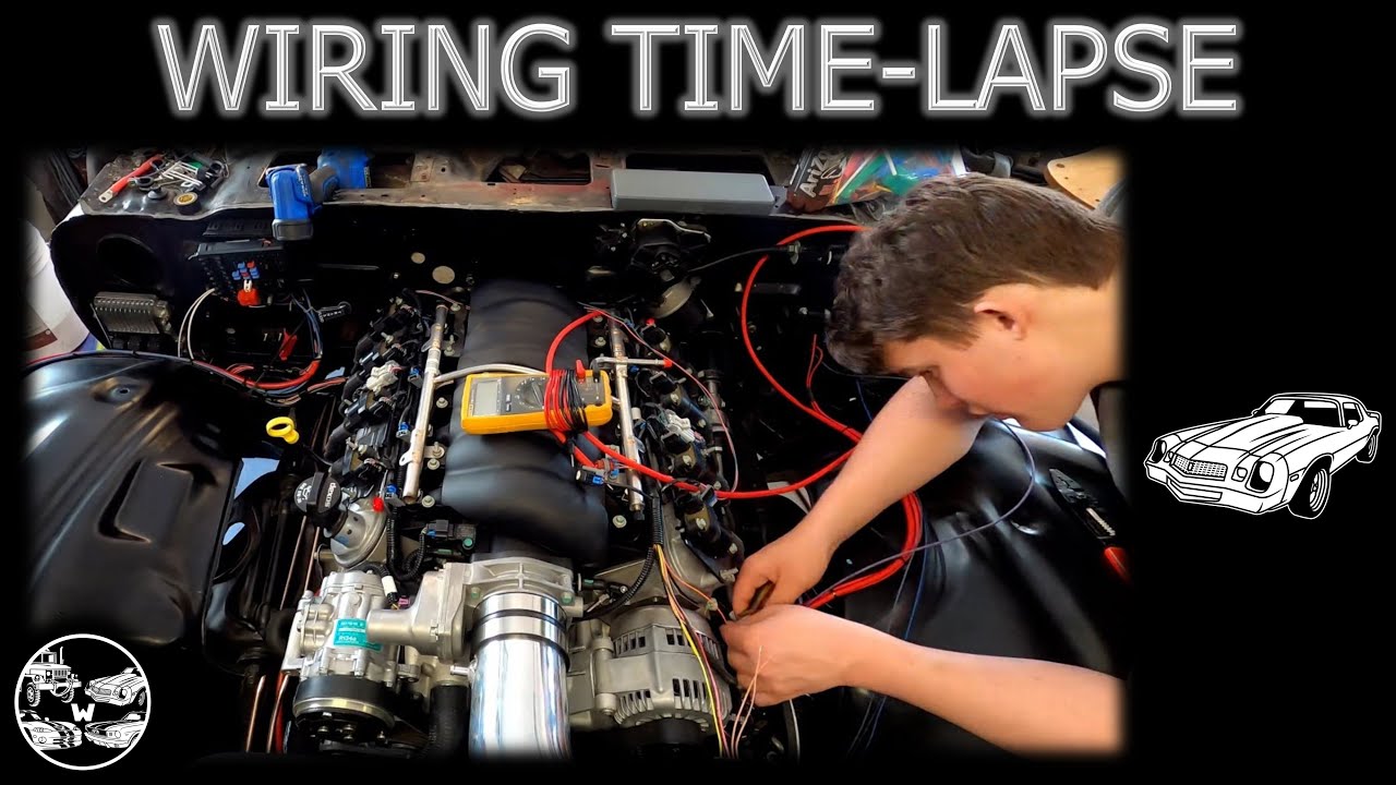 LS Swap 20 - Wiring A 1980 Camaro In 10 Minutes (Time-Lapse) - YouTube