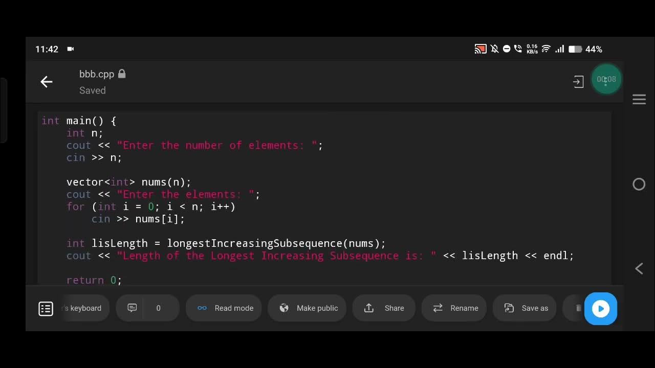 DSA Coding Question: Longest Increasing Subsequence (LIS) Using Dynamic ...