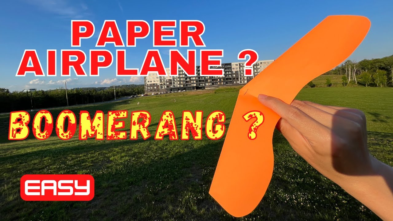 Paper Airplane Boomerang Paperang ️ | Glide Forever (No Tape No Glue ️ ...