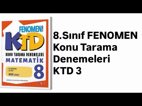 8.SINIF FENOMEN KONU TARAMA DENEMELERİ KTD 3