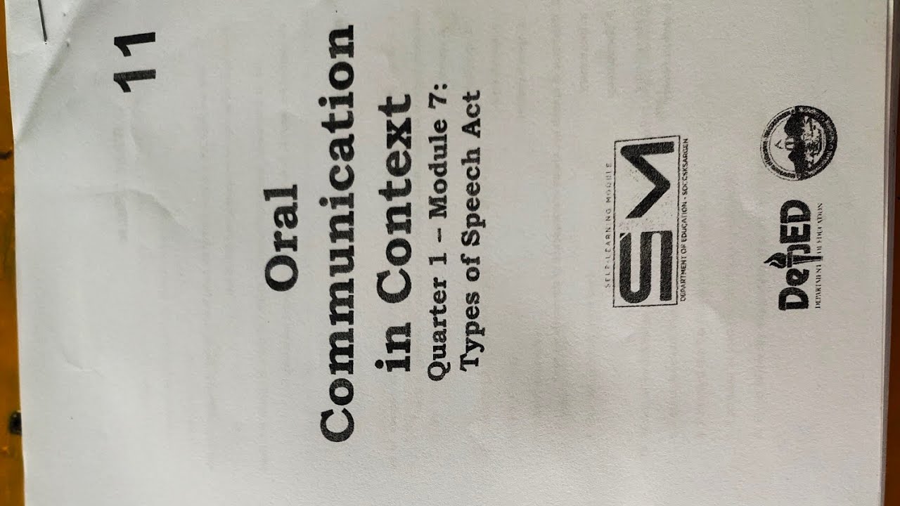 Oral Communication Module 7 - YouTube