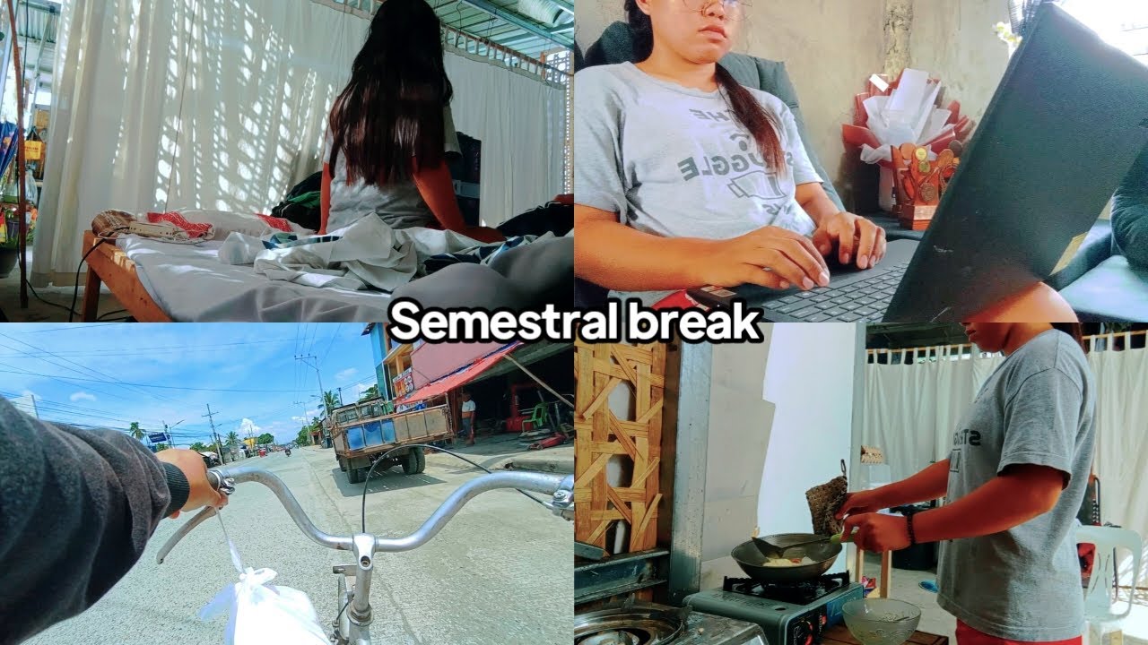 semestral break💆| aesthetic vlog 💫| Philippines 🇵🇭 | Tagalog sub 📣 ...