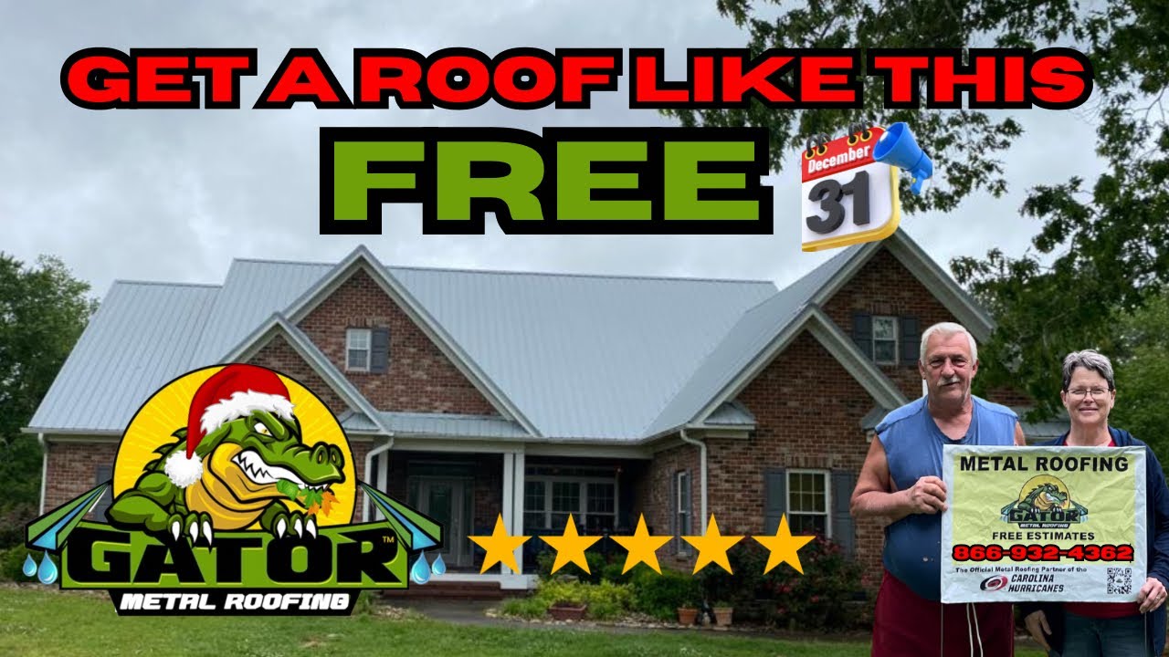 How to Get a Free Roof in North Carolina with Gator Metal Roofing - YouTube