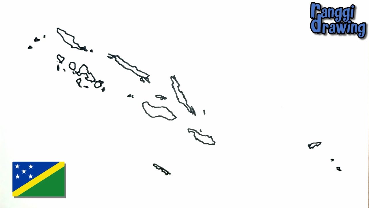 How to Draw Map of Solomon Islands - YouTube