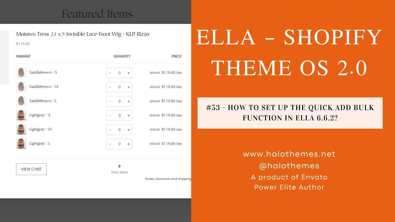 #53 - How to set up the Quick Add Bulk function in Ella 6.6.2? - YouTube