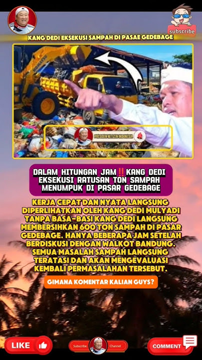 Kerja Cepat dan Nyata‼️Hitung Jam Kang Dedi Eksekusi Ratusan Ton Sampah di Pasar Gedebage # ...