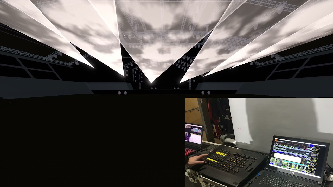 Laser control with GrandMA 2 and Capture previz - YouTube