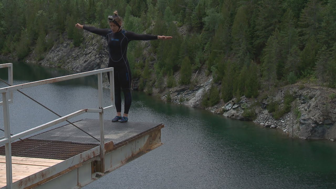 La plongeuse de haut vol Lysanne Richard s'entraîne en Beauce - YouTube