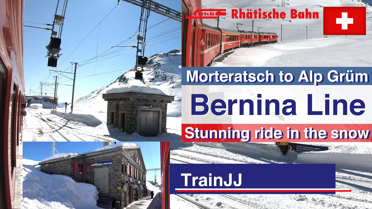 4K Bernina Railway Switzerland | One of World's most scenic railway ...