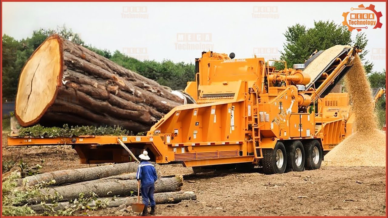 Amazed By 200 Giant Agricultural Technology Wood Chipper, Fastest Stump ...