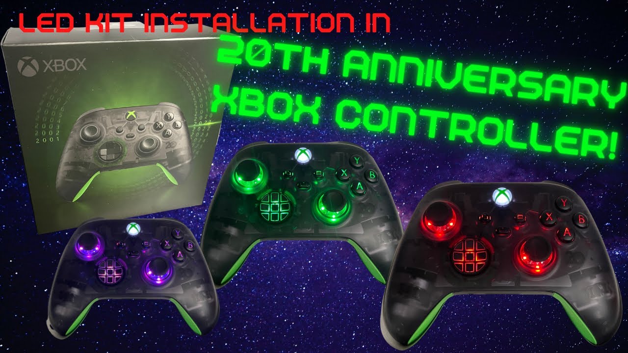 LED Mod for 20th Anniversary Xbox Controller! - YouTube