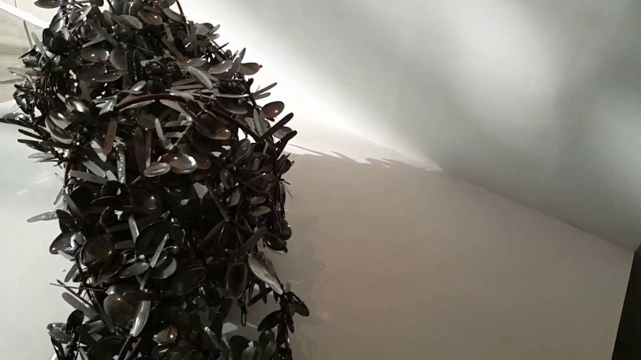 Spoon art by Hassan Sharif at Manarat Al Saadiyat Abu Dhabi 01.02.2017 ...