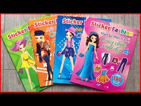 SÁCH DÁN HÌNH THIẾT KẾ THỜI TRANG CÔNG CHÚA XINH ĐẸP STICKER FASHION TẬP 1 (Chim Xinh)