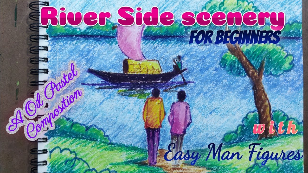 Riverside Scenery || Easy Manfigure for Beginners for Class KG to Class ...
