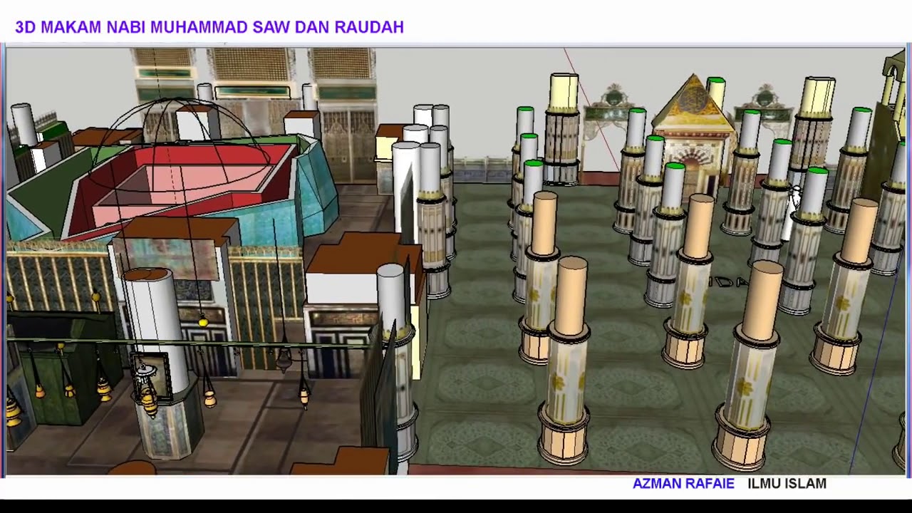 3D Makam Rasulullah dan Raudhah di Masjid Nabawi - YouTube