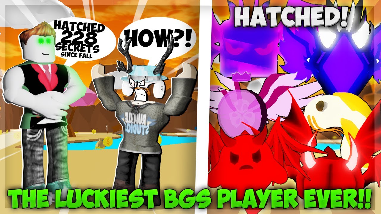 🍀He Hatched 228 Secrets *The Luckiest Player In BGS* During Fall+ ...