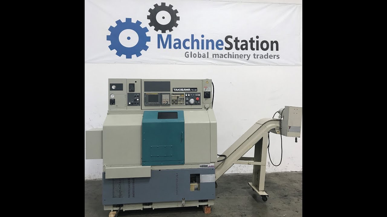 TAKISAWA TC-20 CNC TURNING CENTER - YouTube