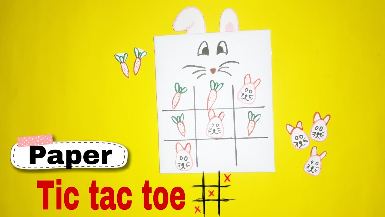 how-to-make-board-game-tic-tac-toe-paper-craft-paper-game-diy