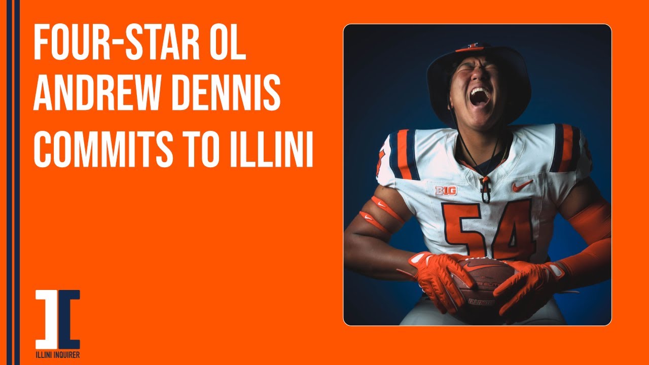 LIVE POD: Four-star OL Andrew Dennis commits to Illini! - YouTube