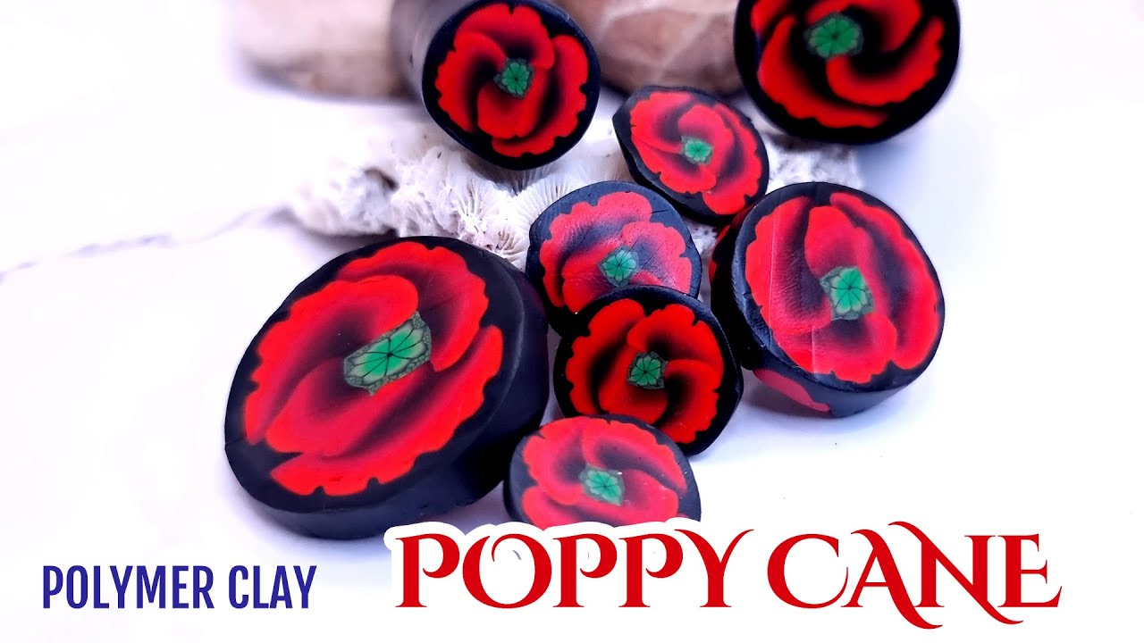 Beautiful Poppy Cane - Polymer clay project - You can do it! How to ...