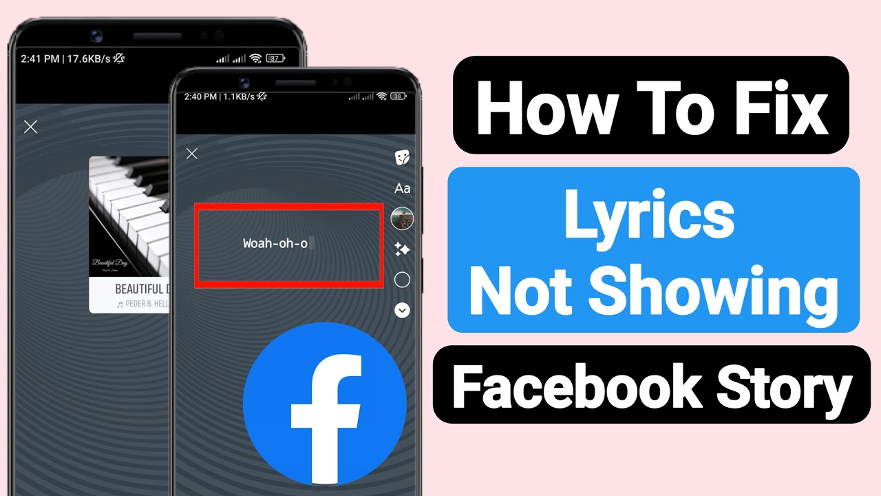 How to Solve Lyrics not Showing On Facebook Story After Selecting ...