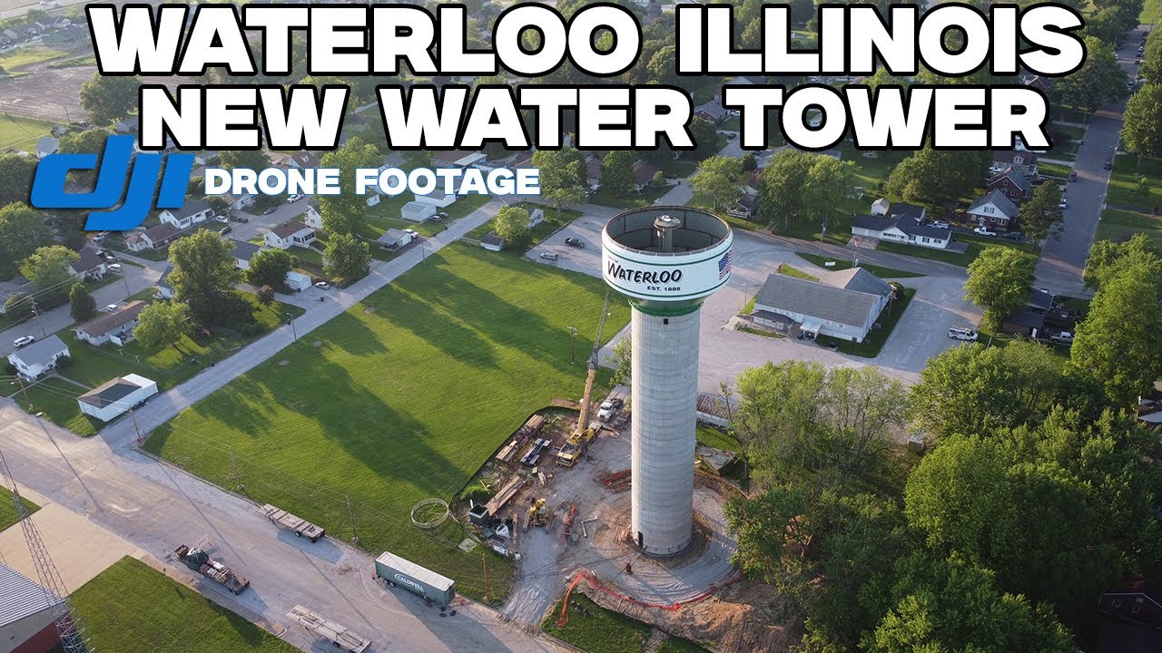 Drone Footage of Waterloo Illinois New Water Tower - YouTube