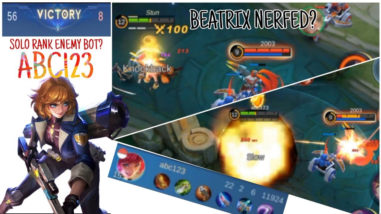 SOLO RANK MUSUHNYA BOT? BEATRIX ABIS DI NERF TETEP SAKIT - YouTube