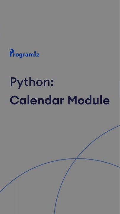 Calendar Module In Python #shorts - Youtube