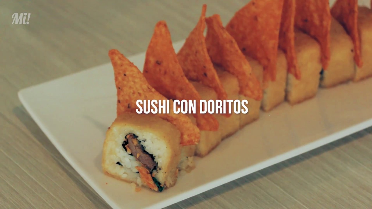 ¡Sushi con doritos! 😱 ️ en Sensei Sushi Bar - YouTube