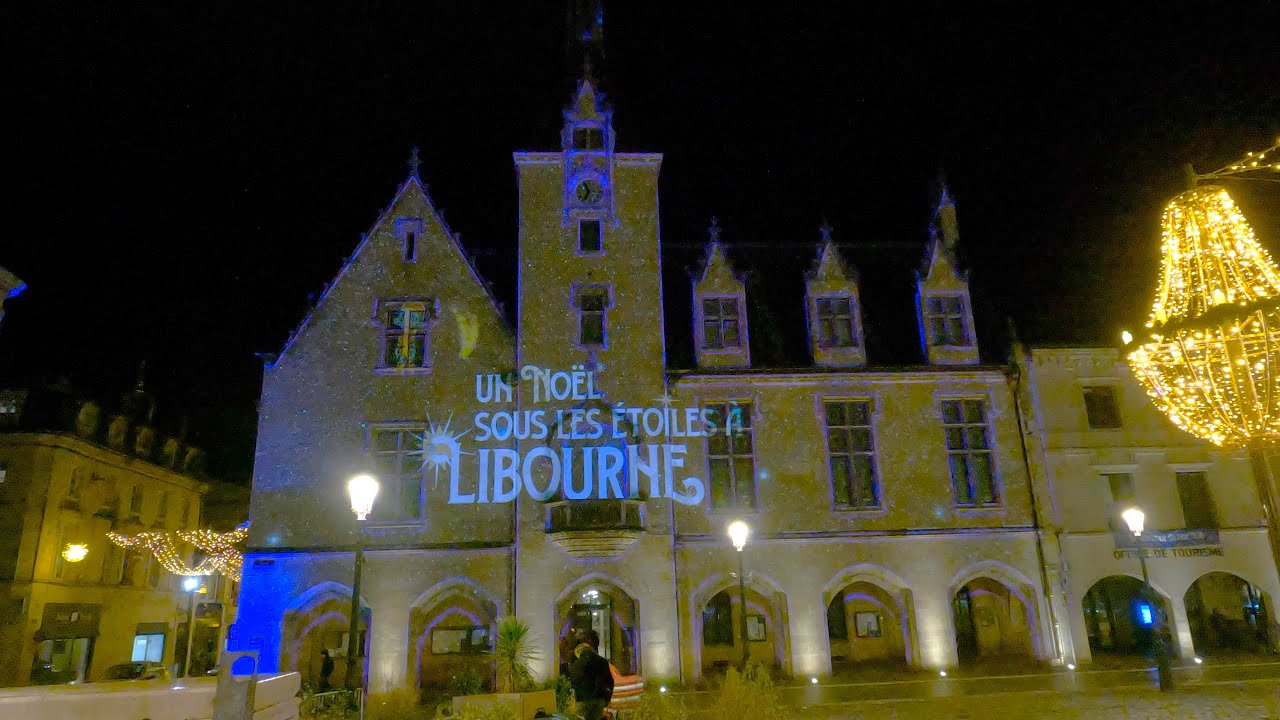 Un Noël sous les étoiles à Libourne (Mapping sur la façade de l'hôtel ...