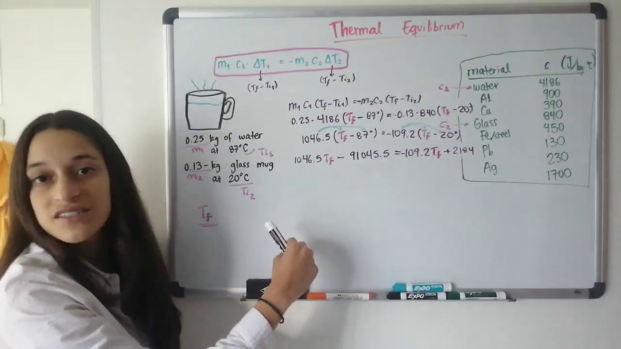 Thermal equilibrium - solved example - YouTube