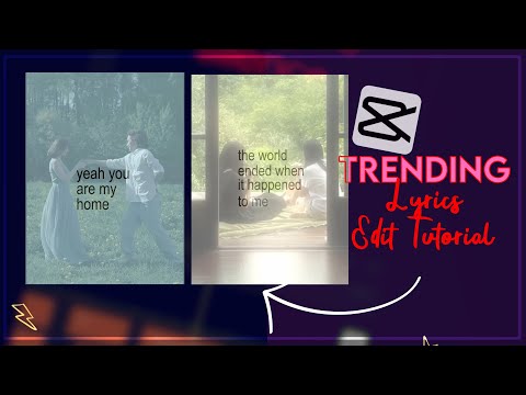 Trending aesthetic lyrics CapCut edit tutorial
