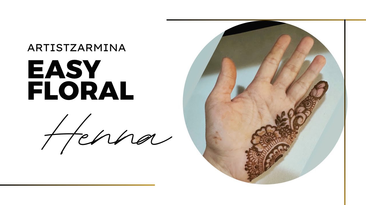 Easy Henna Design | Step by Step MehndiTutorial for Beginners ...