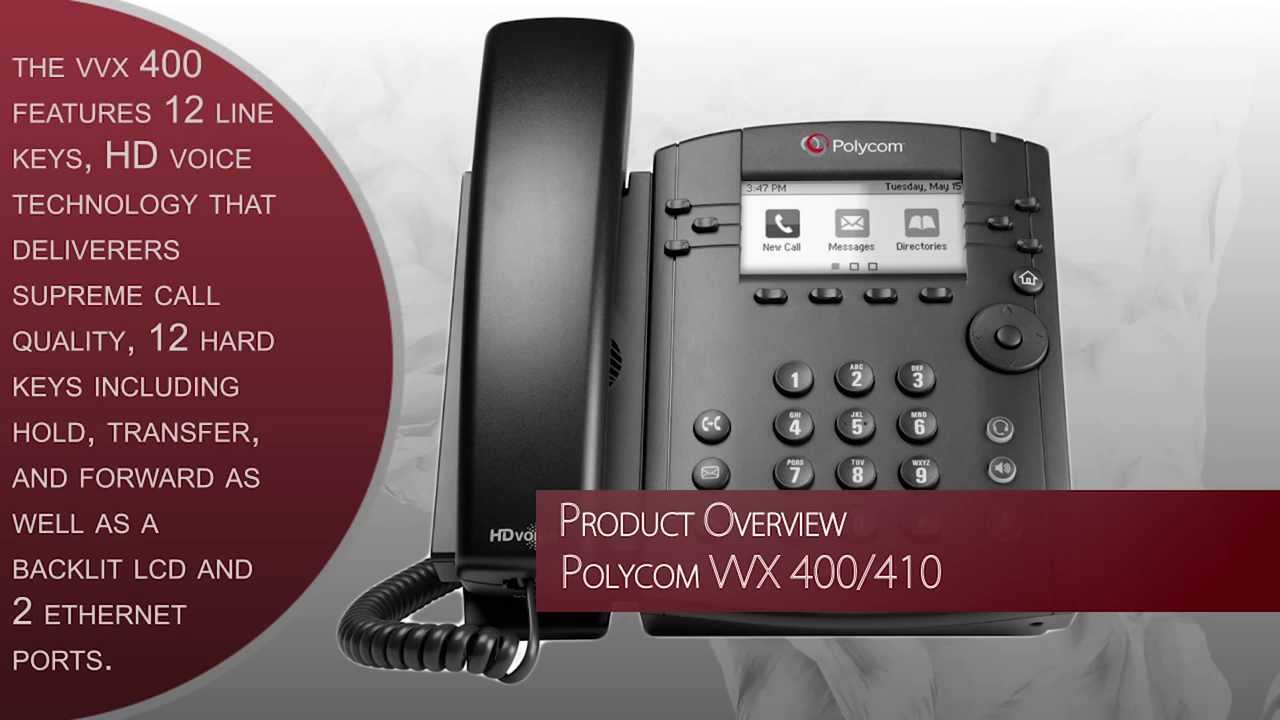 Polycom VVX 400/VVX 410 Business Media Phone Product Overview - YouTube