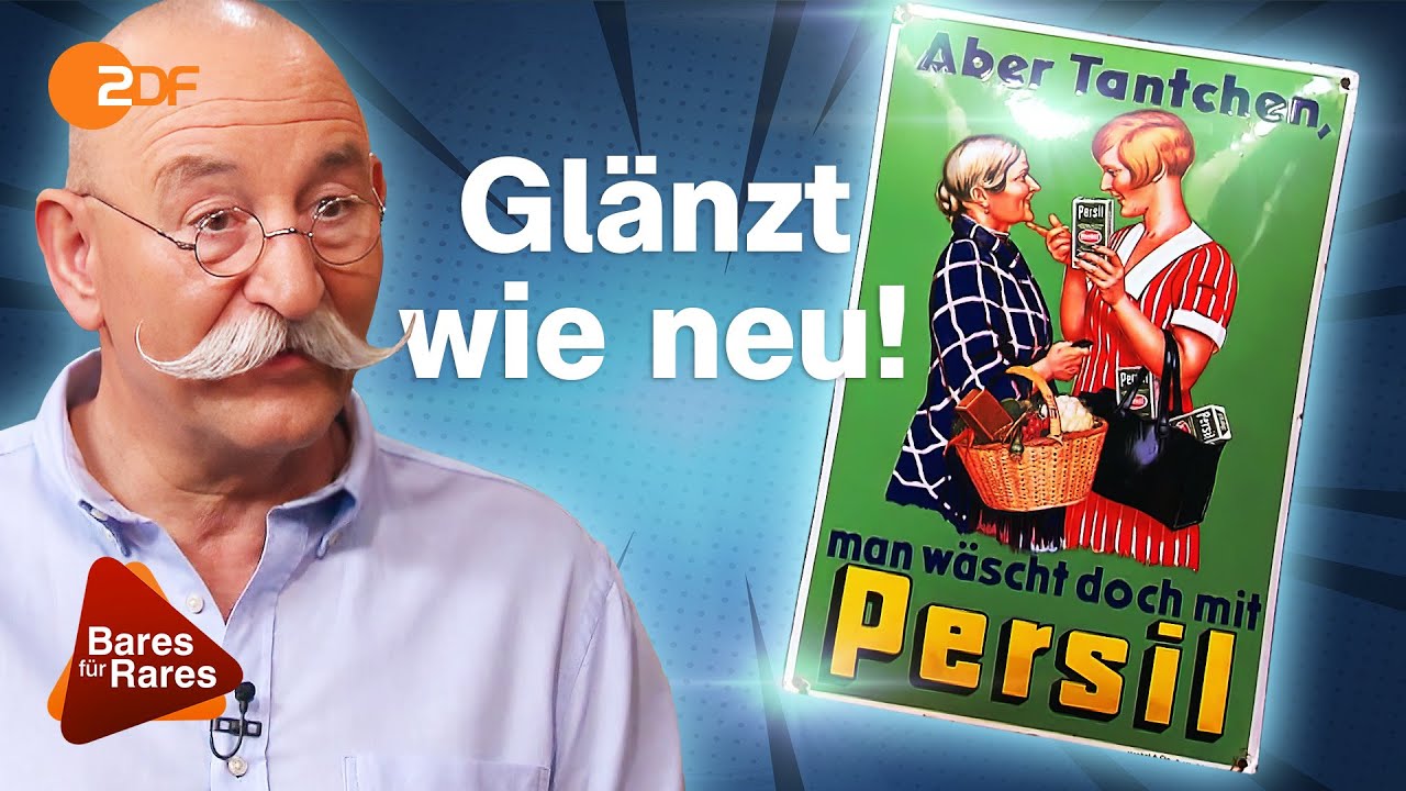 100 Jahre altes Persil-Emailschild sorgt für blitzsauberes ...
