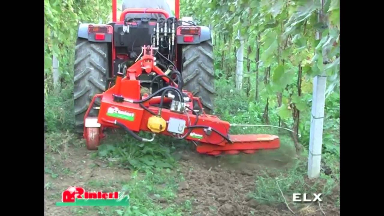 Offset cultivators Coltivatrice interceppi ELX Rinieri 2015 - YouTube