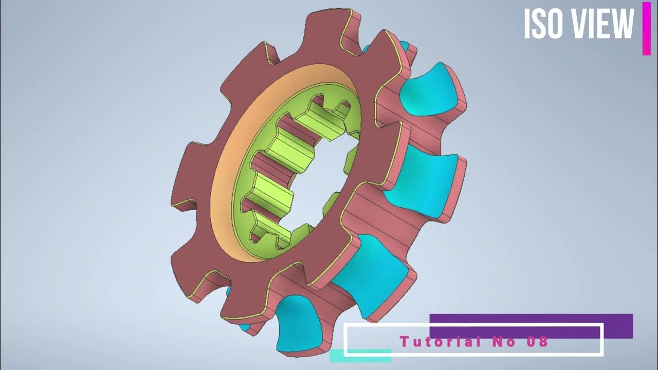 Autodesk Inventor Modeling Tutorial No 8 - YouTube