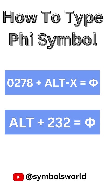 2 Ways to Type Phi Symbol in Word - Phi Symbol Alt Code #symbols # ...