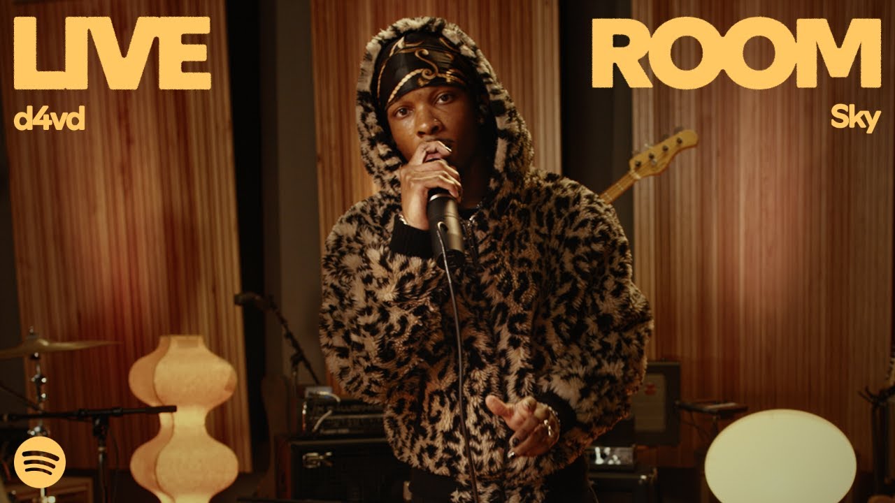 d4vd performs “Sky” at the Spotify Music Studios Live Room in Los ...