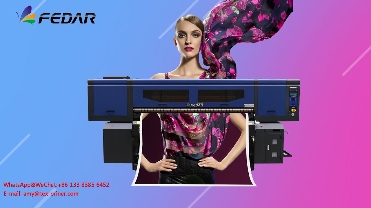 Industrial Level FEDAR FD6198E 8 Head Digital Sublimation Printer - YouTube