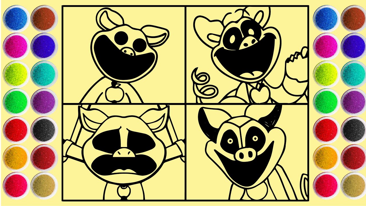 Draw Picky Piggy in Different Versions - Smiling Critters - Poppy ...