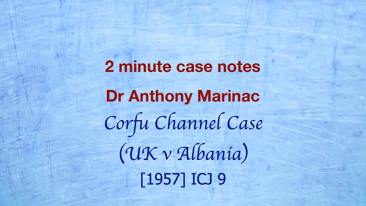 Corfu Channel Case (UK v Albania) (Innocent passage) - YouTube
